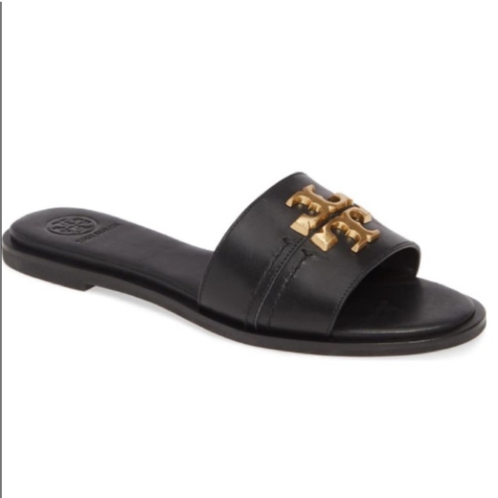 Tory Burch Everly Black Slides - Gem